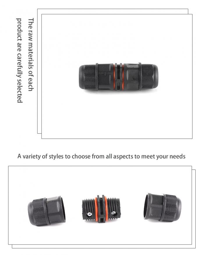 Nylon PVC Low Voltage Waterproof Connector Assembly