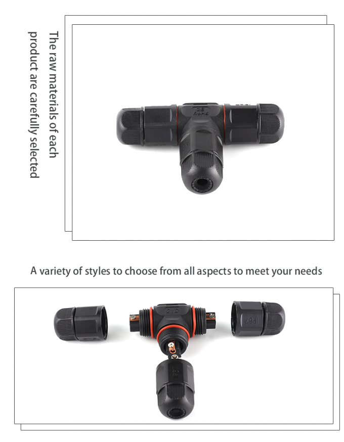 2 Pole 3 Pole 3 Way IP65 Rotary Locking Waterproof Dc Plug