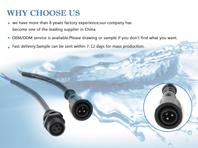 Panel Mount IP67 IP68 Waterproof Male Female Connector Terminal Connector