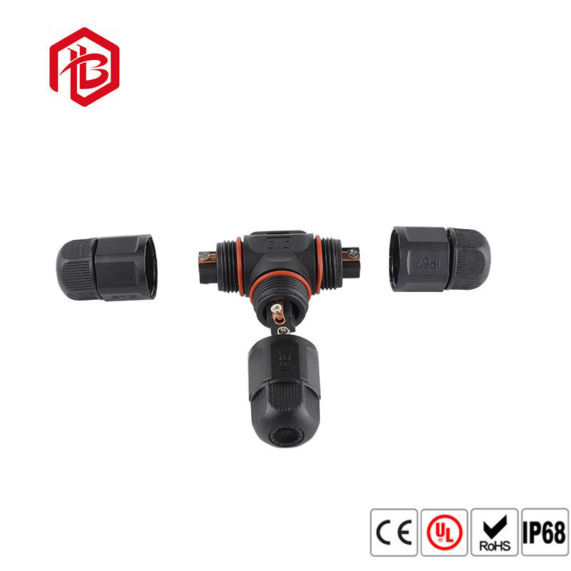 IP67 IP68 Screw Contact 2 3 Pin T Type Waterproof Wire Connector 2/ 3 Way