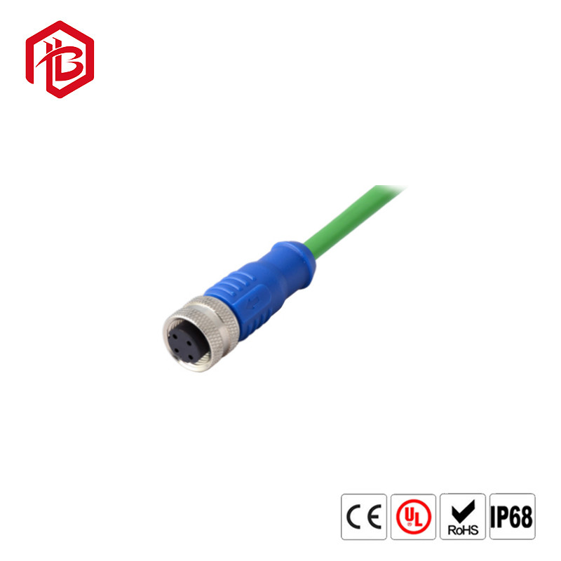 M12 Industrial Metal Waterproof Connector 2-8Pin Straight Head Formed ...
